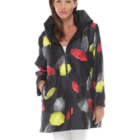O Opera | Jackets & Coats | Nwt Reversible Raincoat With Umbrella Design | Poshmark